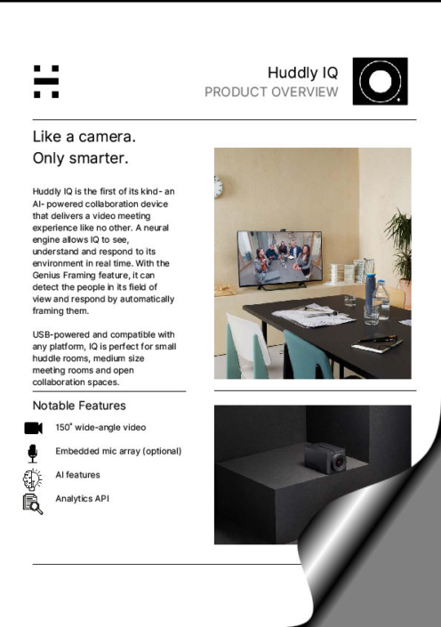 Huddly Conference Cameras - Smart Presentations