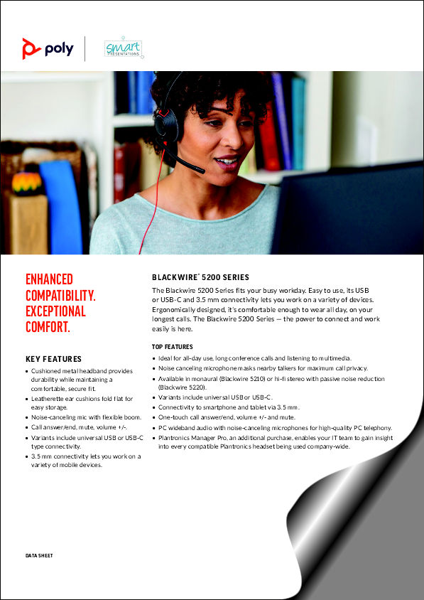 Blackwire 5200 Series Headsets - Smart Presentations